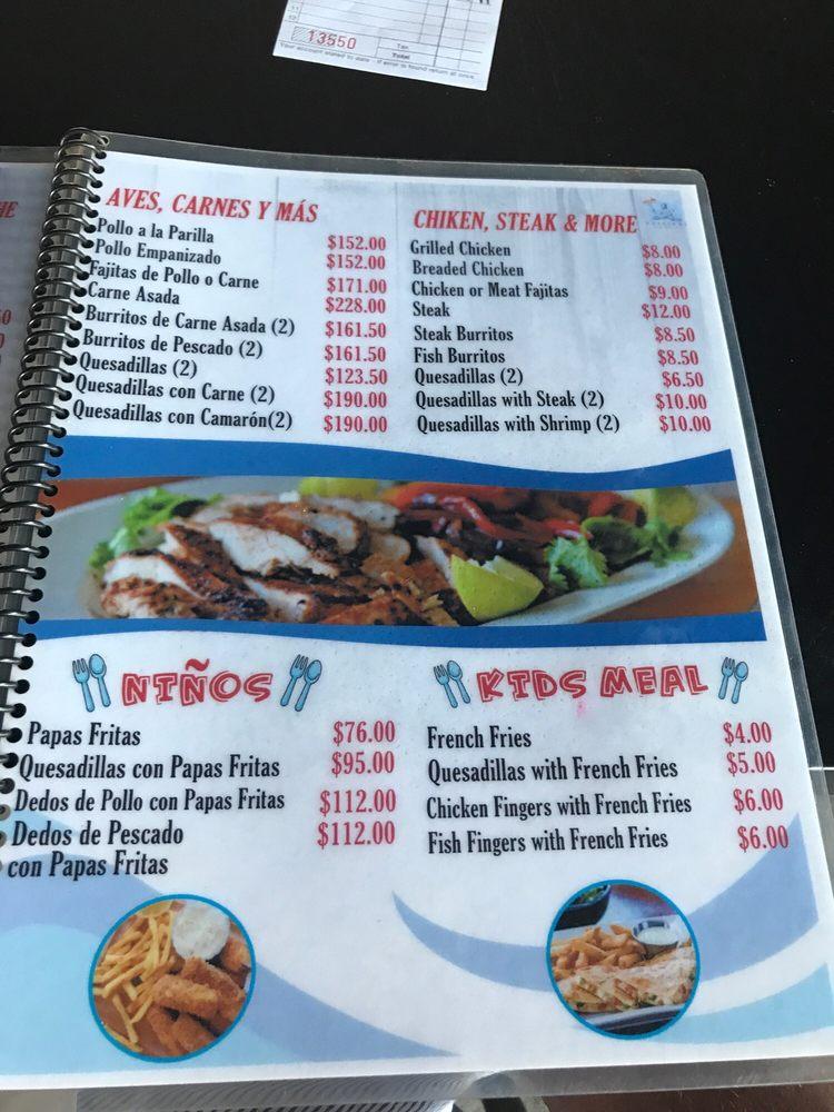 Carta de Poseidon Restaurante, Puerto Nuevo