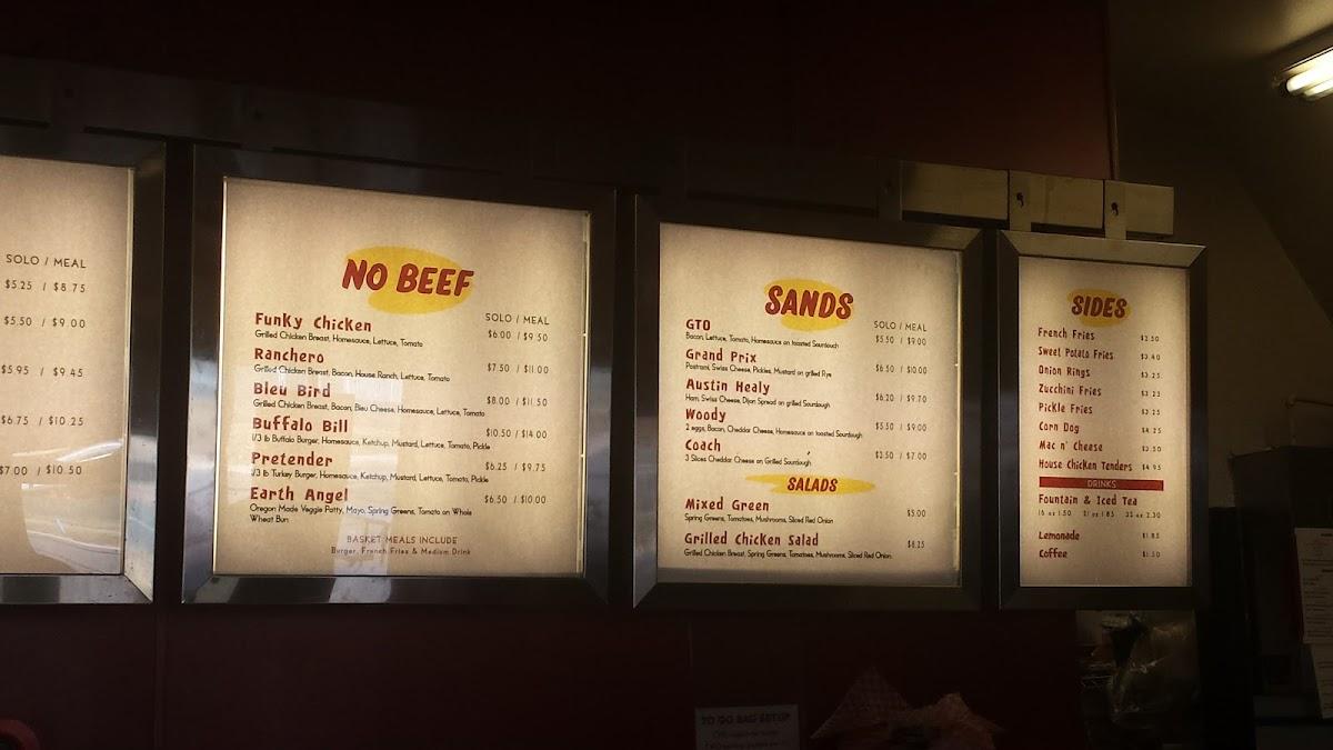 Menu at Jimmy's Classic Drive-In restaurant, Grants Pass