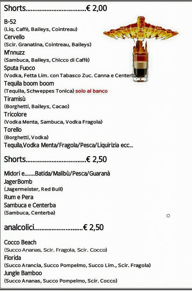 Menu da La Tavernetta del Porto ristorante, Anzio