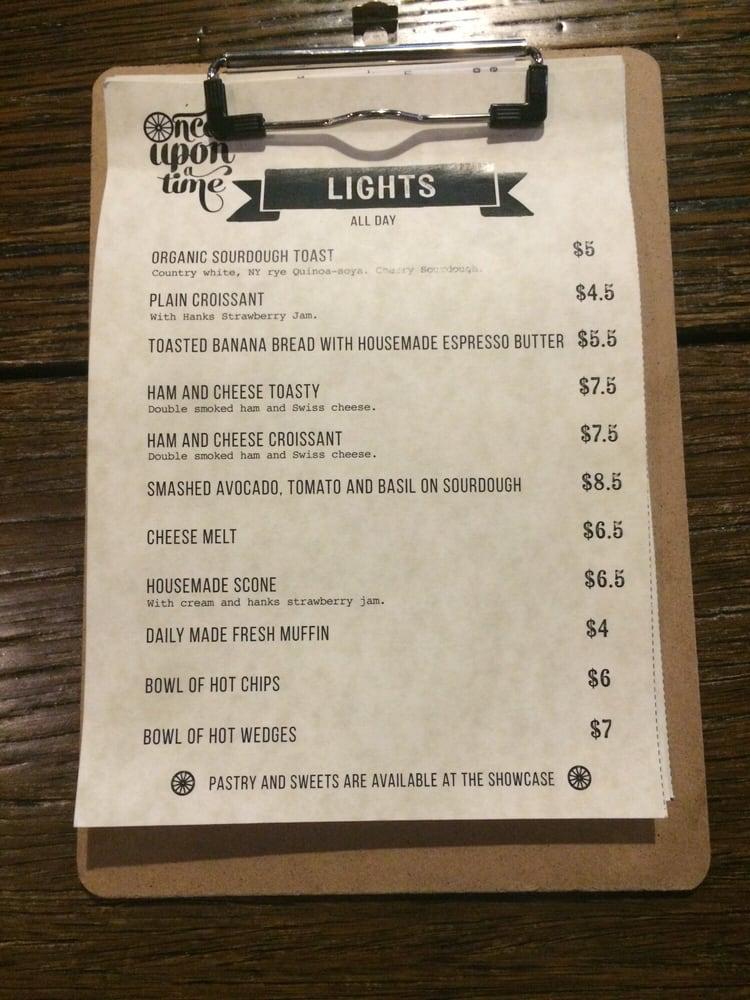 Carta de Cafe Once Upon a Time, West Ryde
