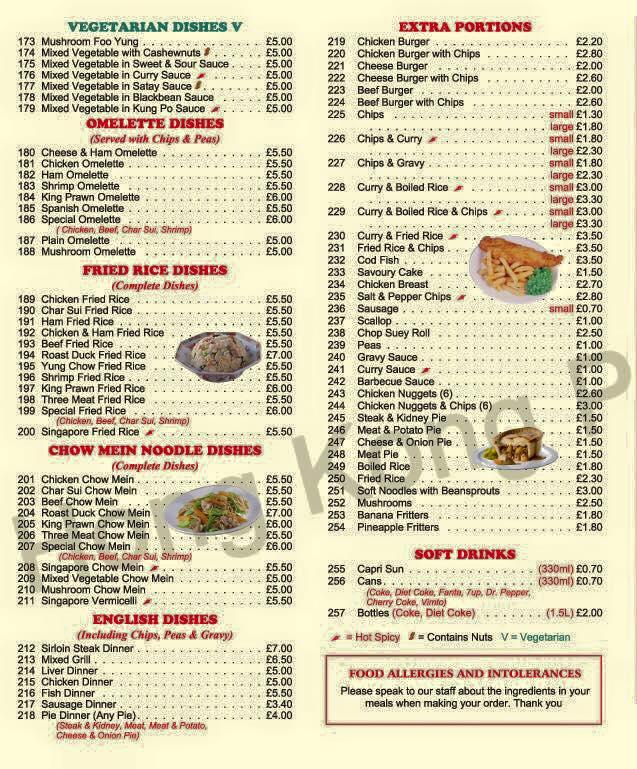 Menu at Castle Rise Fish & Chips restaurant, Runcorn