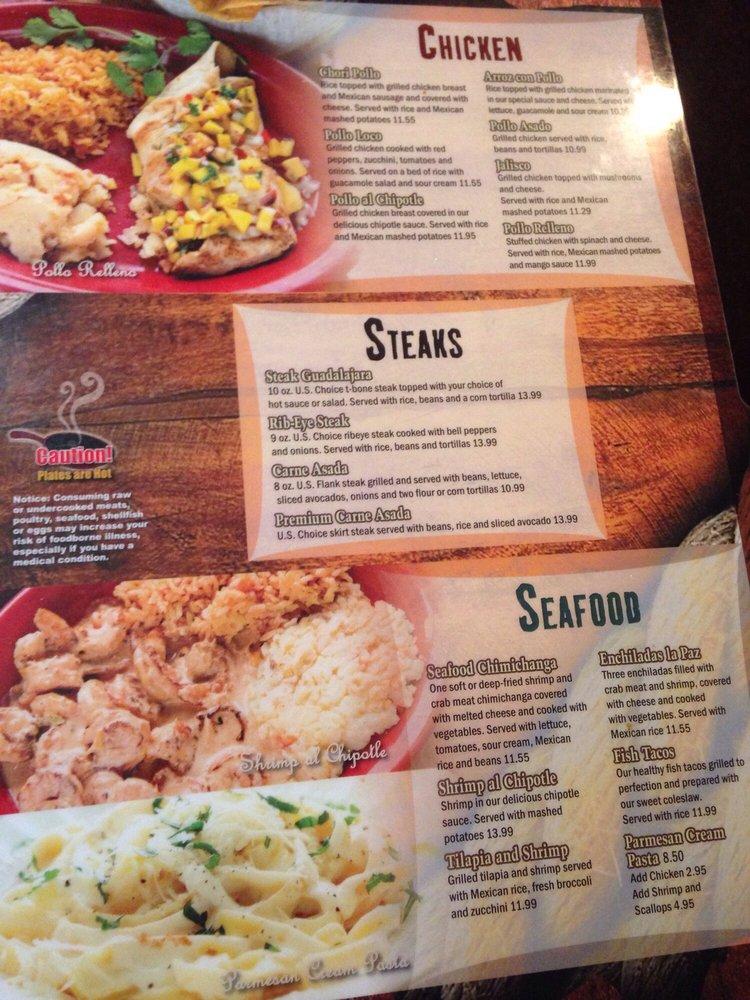 Menu at Las Trancas Mexican Rest - Martinsburg restaurant, Martinsburg