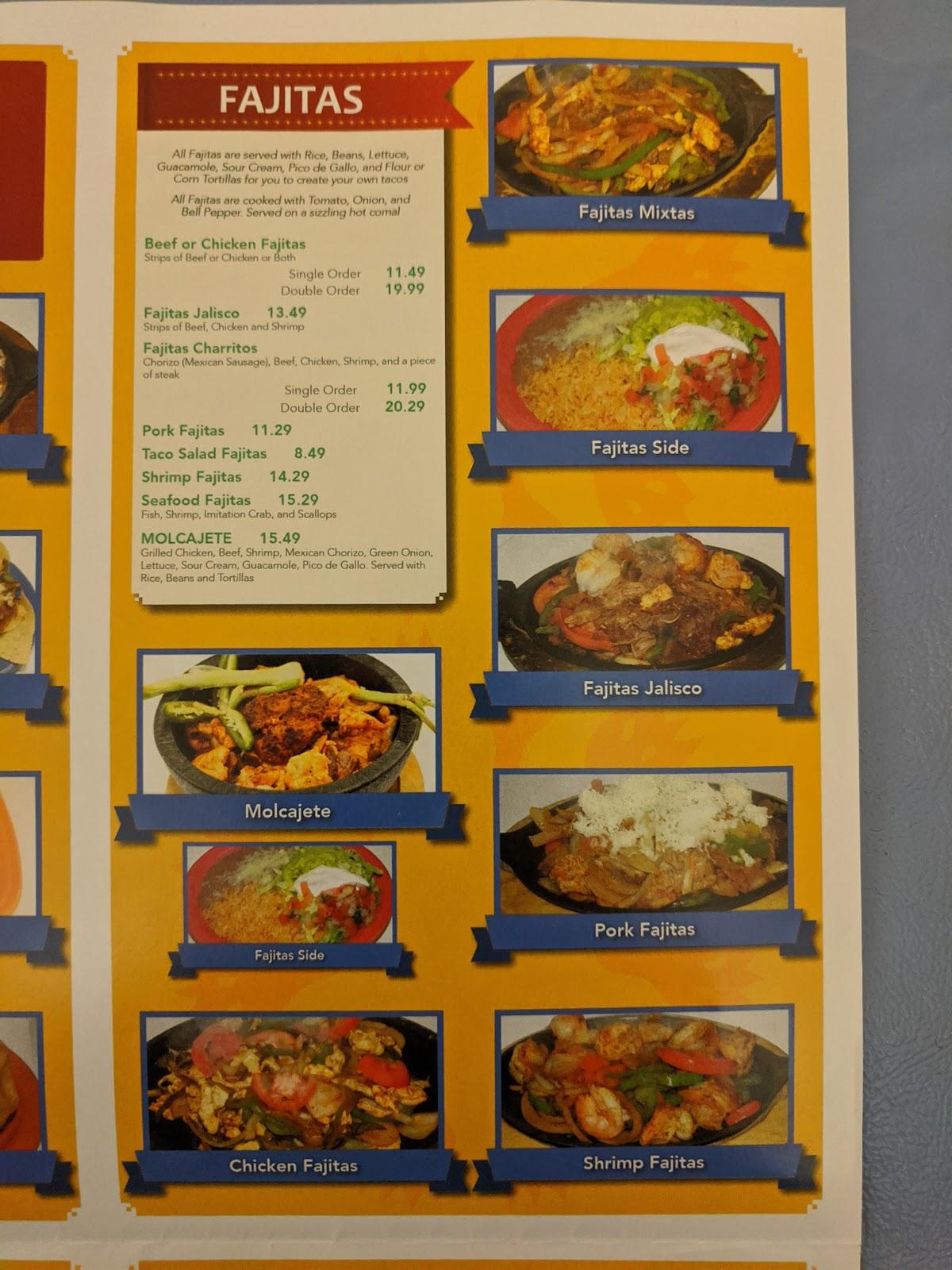 Menu at Charritos Plaza restaurant, Eudora