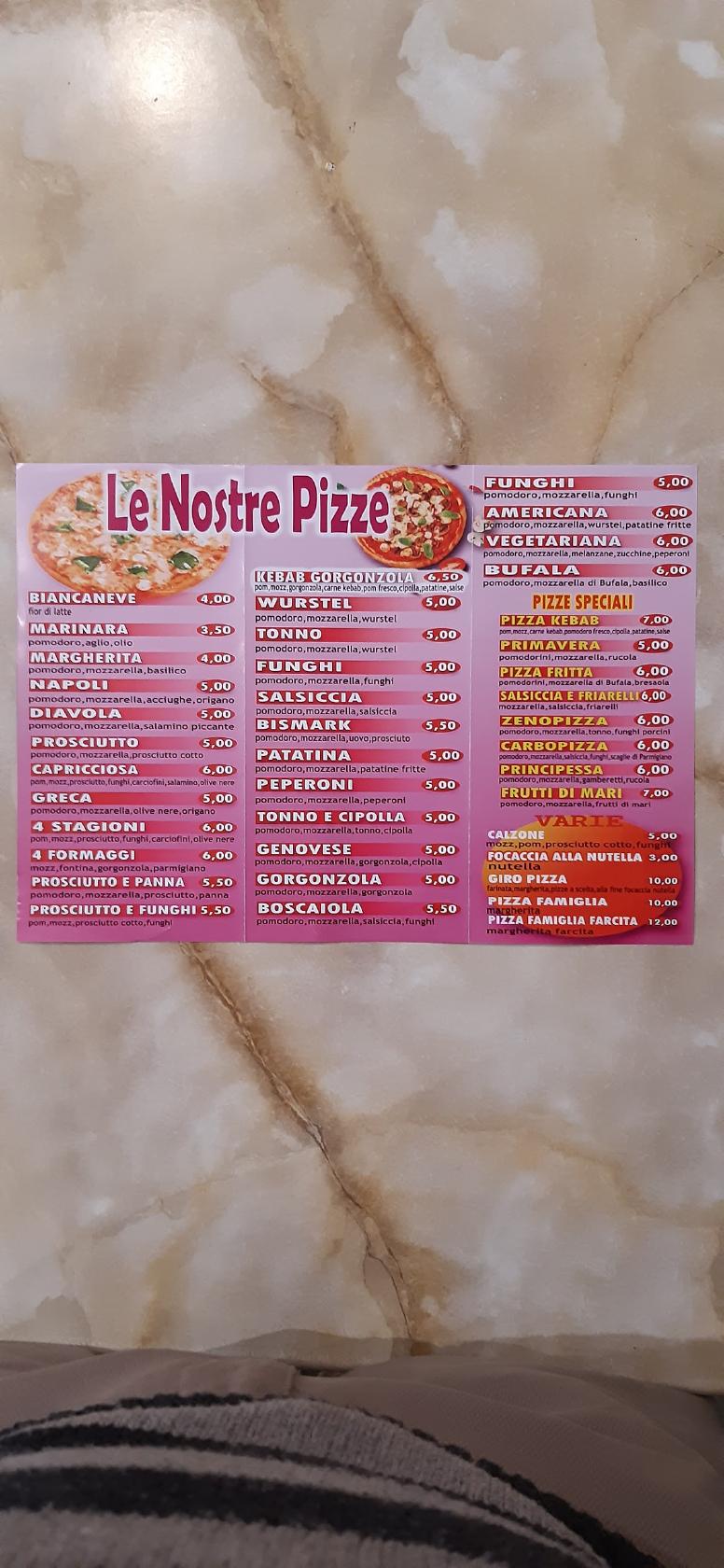Menu da Fast-Pizza Torino pizzeria, Torino