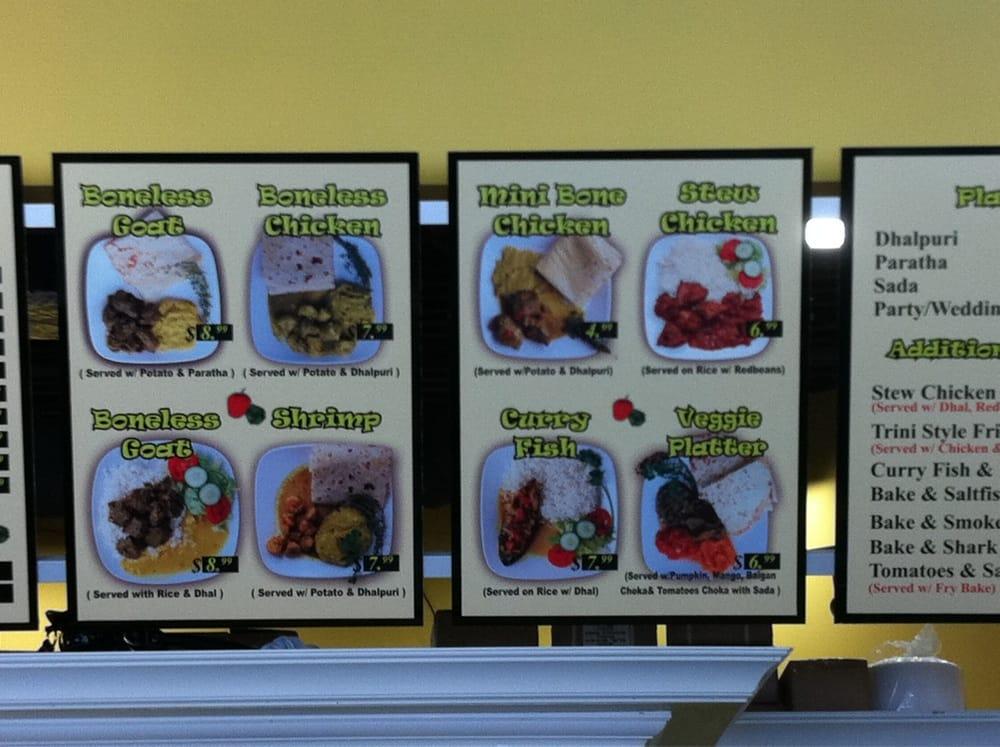 Menu at Leela's Roti & Doubles Inc restaurant, Mississauga