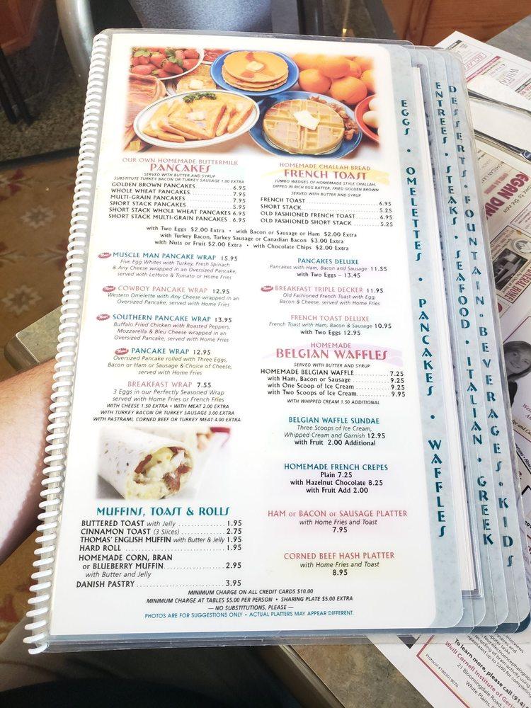 Menu at Mohegan Diner restaurant, Mohegan Lake, E Main St