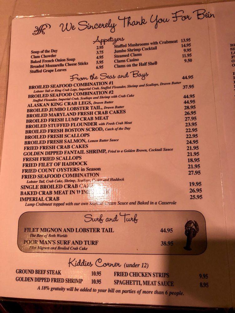 Menu at Progress Grill steakhouse, Harrisburg