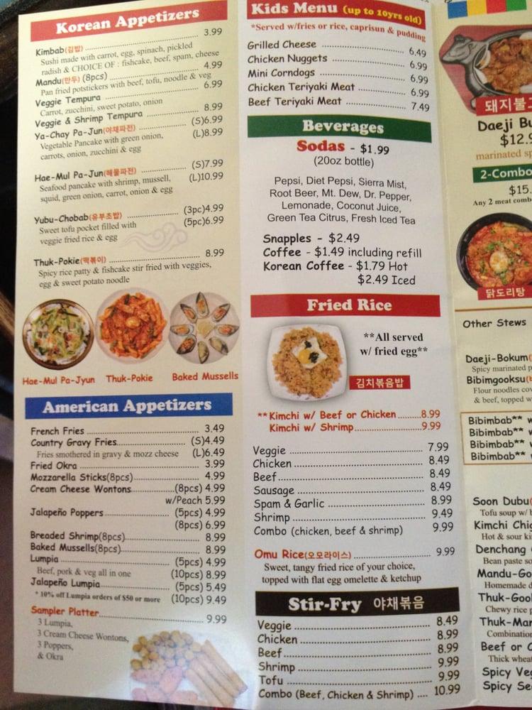 Menu at Suzy's Kitchen restaurant, Bremerton