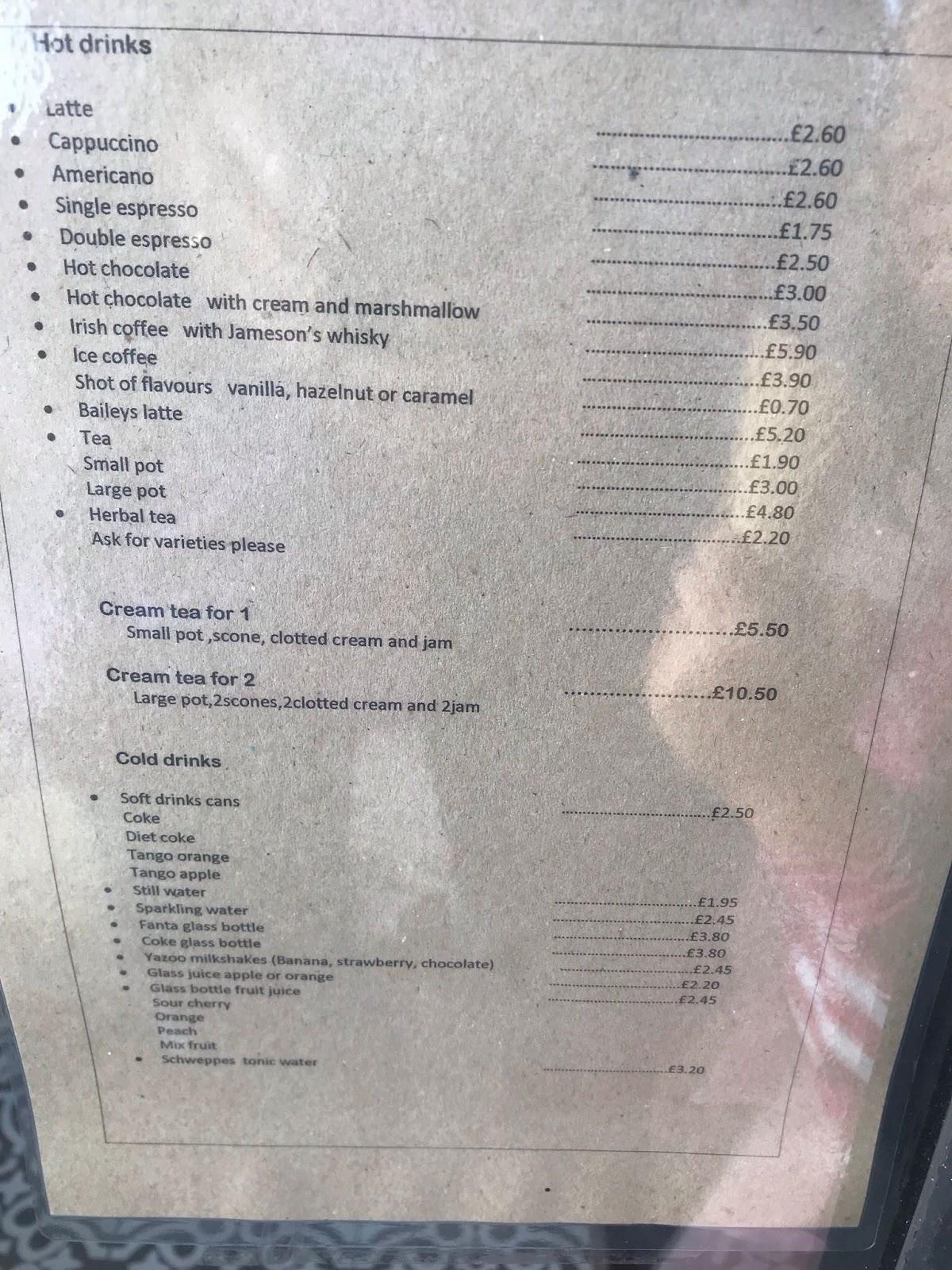 Menu at Yaaze Bistro Cafe & Meze Bar, Hastings