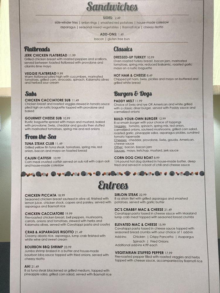 Menu at DC's Bar & Restaurant, McHenry