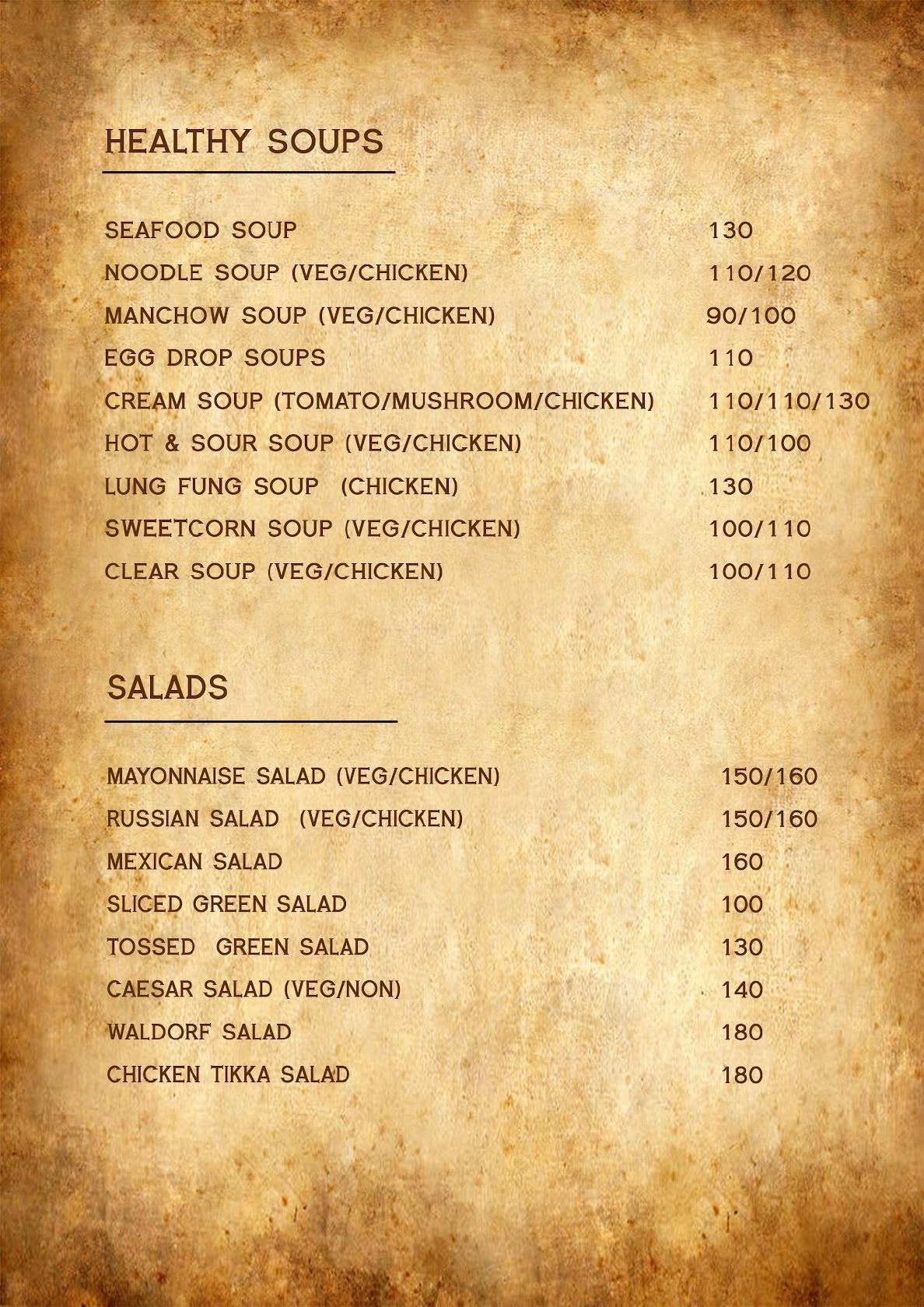 Menu at ORYX VILLAGE, Kanhangad, Kochi - Panvel Hwy