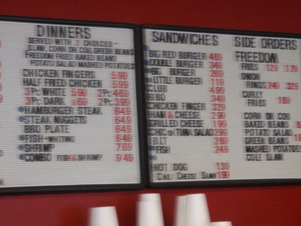 Menu at Ronnie's Restaurant, Savannah