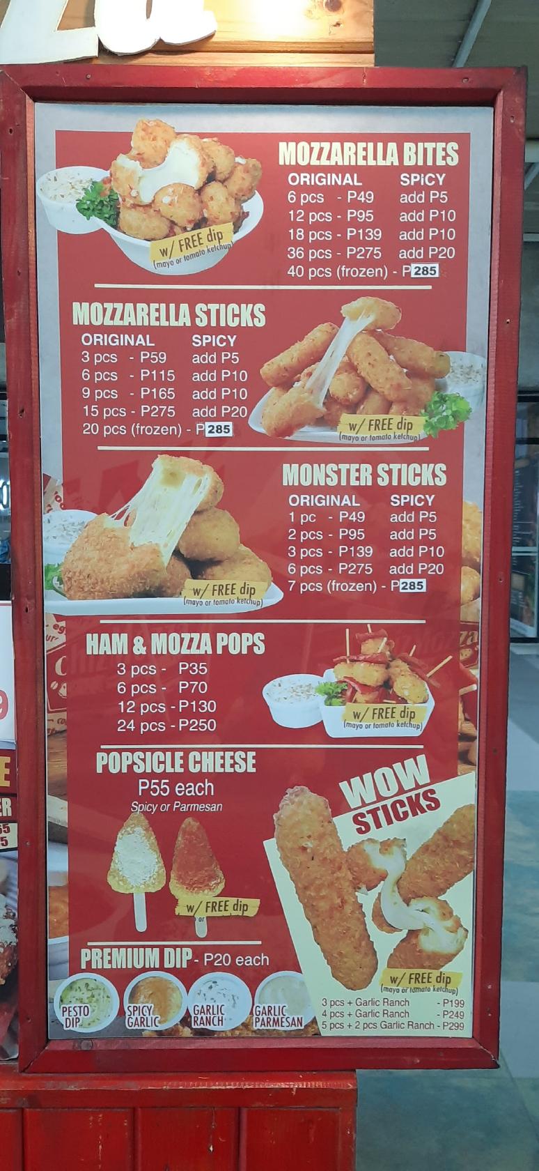 Menu at ChizMozza - SM North EDSA pub & bar, Quezon City