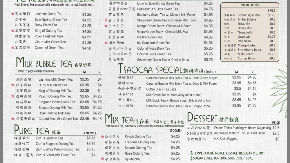Menu at Ten Asian Food Hall restaurant, Cherry Hill
