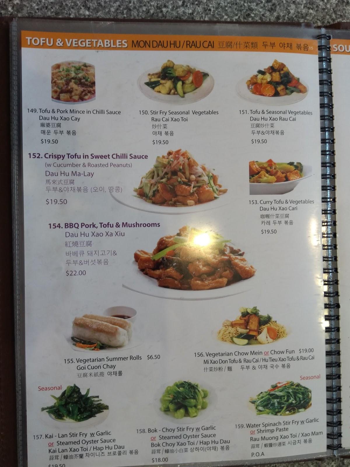 Menu at Try It Out Vietnamese Restaurant, Auckland, 20 Torrens Rd