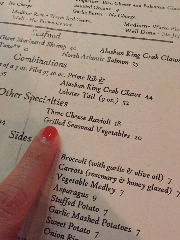 Menu at Angus Barn, Raleigh, Glenwood Ave