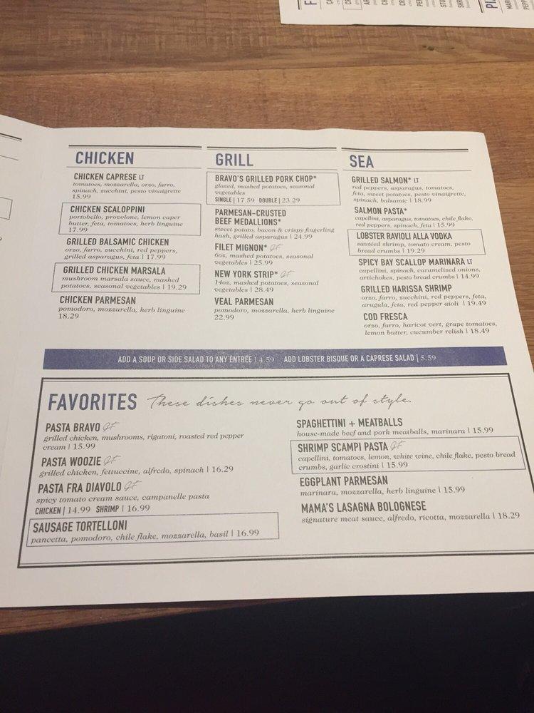 Menu at Bravo! Italian Kitchen pub & bar, Naples, Strada Pl
