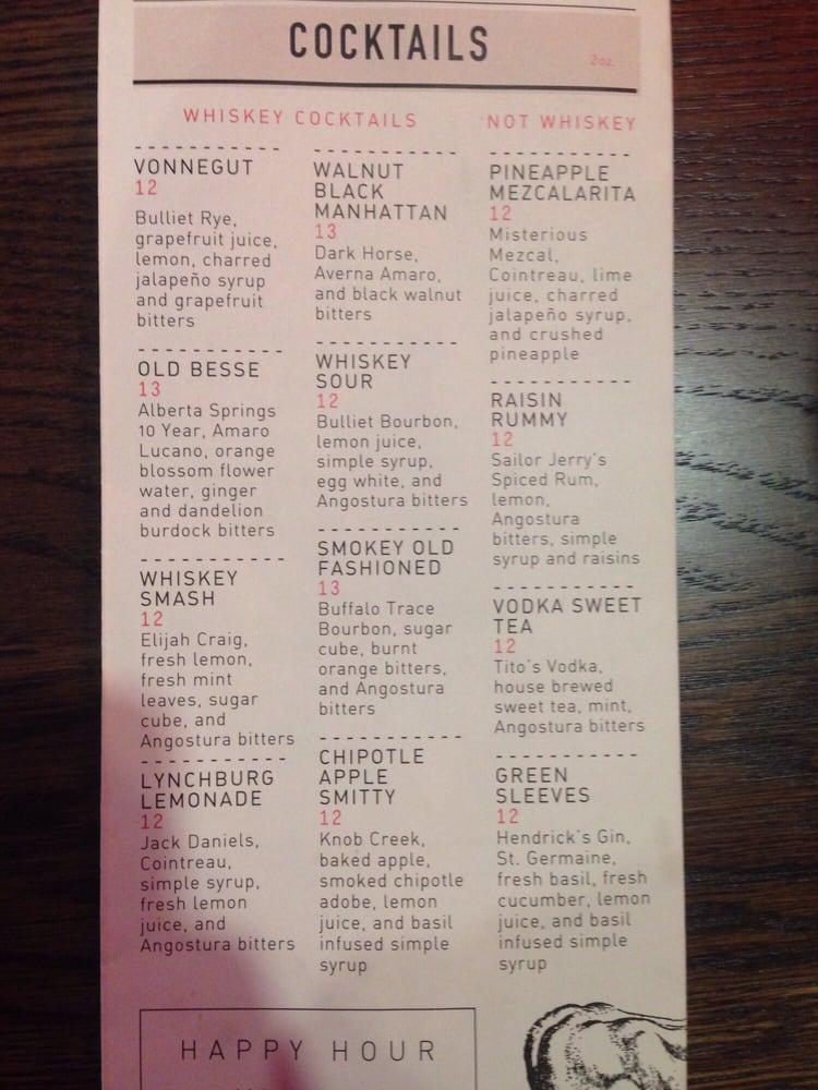 Menu at Hayden Block Smoke & Whiskey pub & bar, Calgary