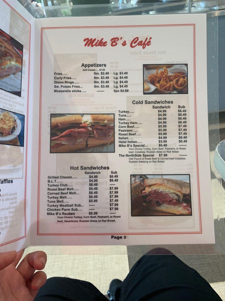 Menu at Mike B's Cafe, Atlantic City
