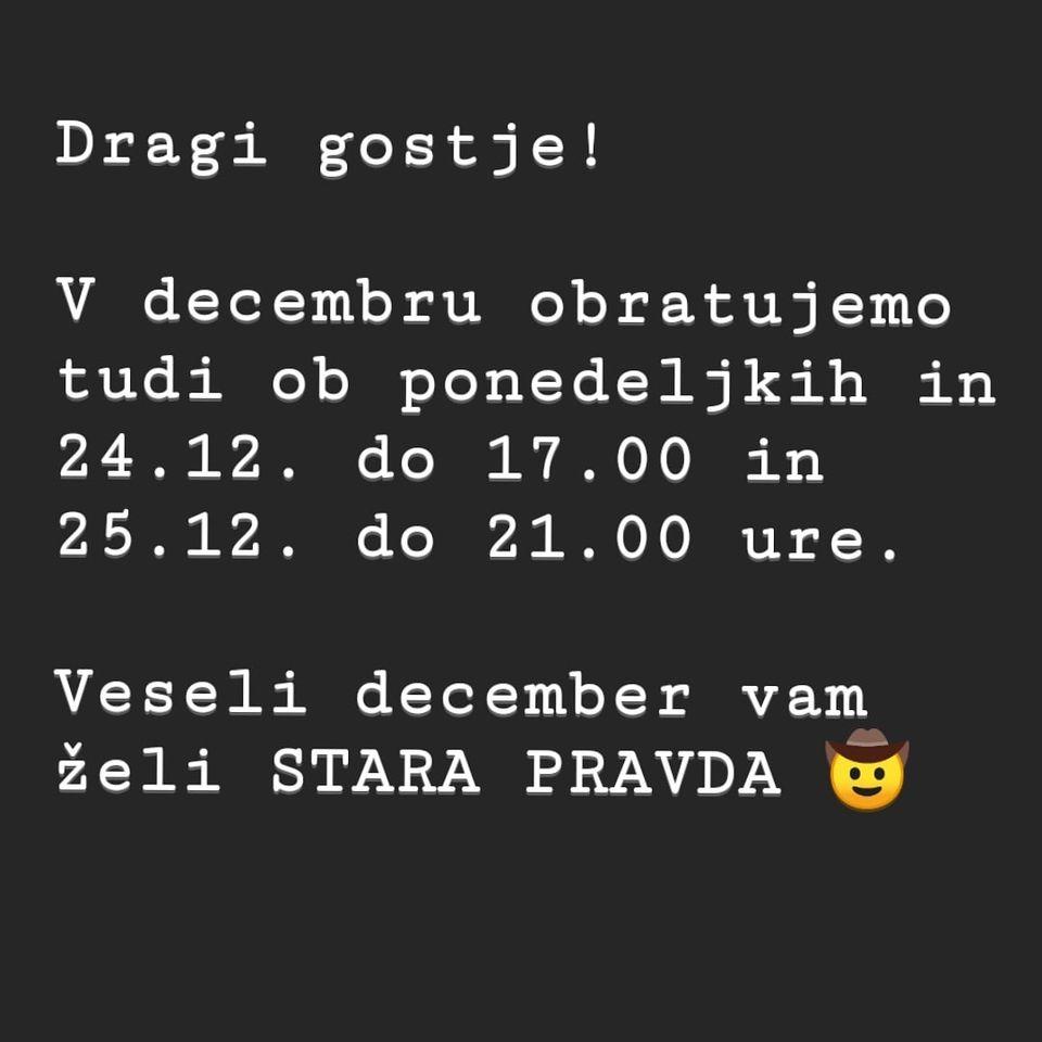 Menu da Restavracija STARA PRAVDA ristorante, Kranj