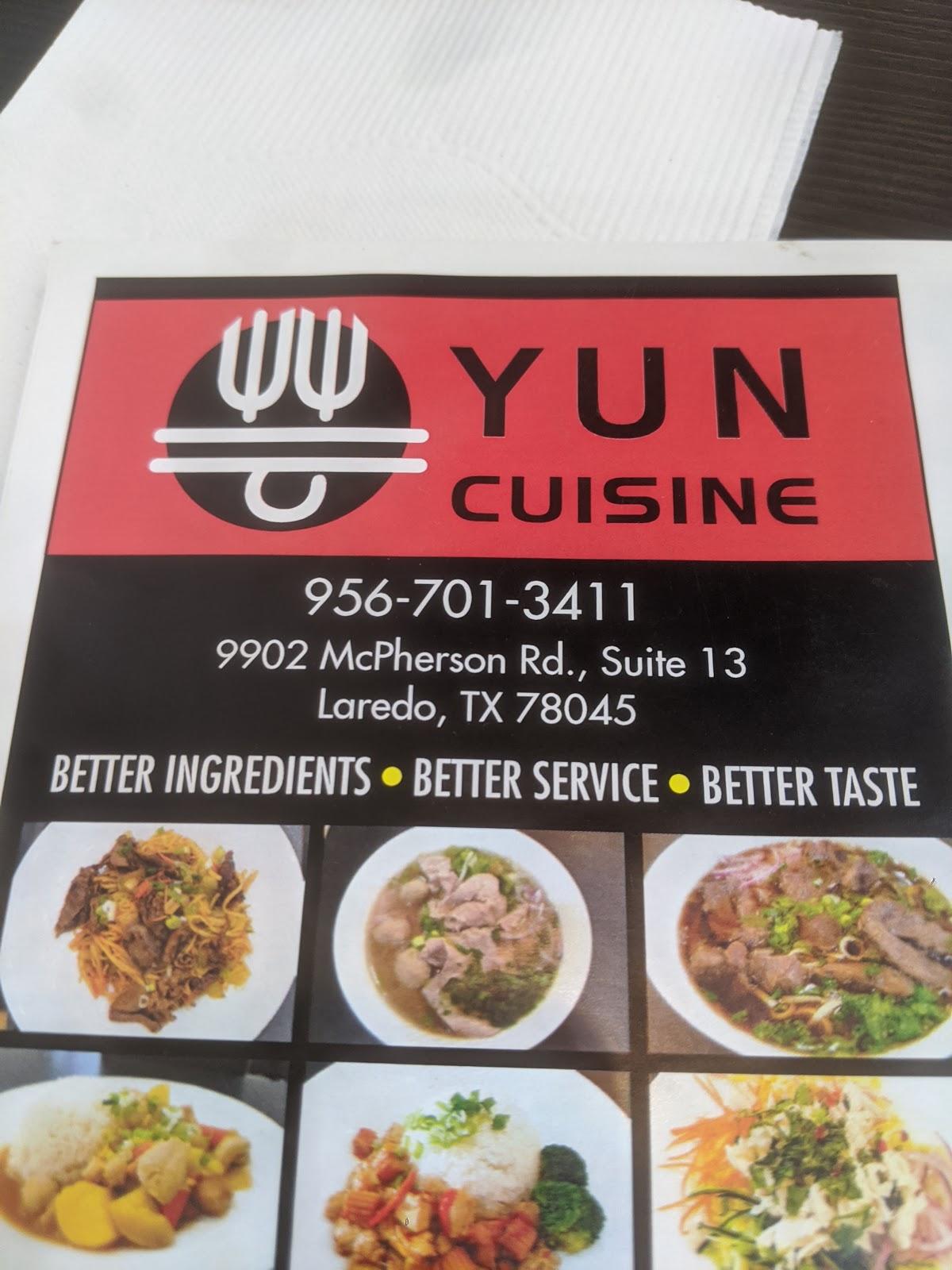 Menu at Yun Cuisine restaurant, Laredo