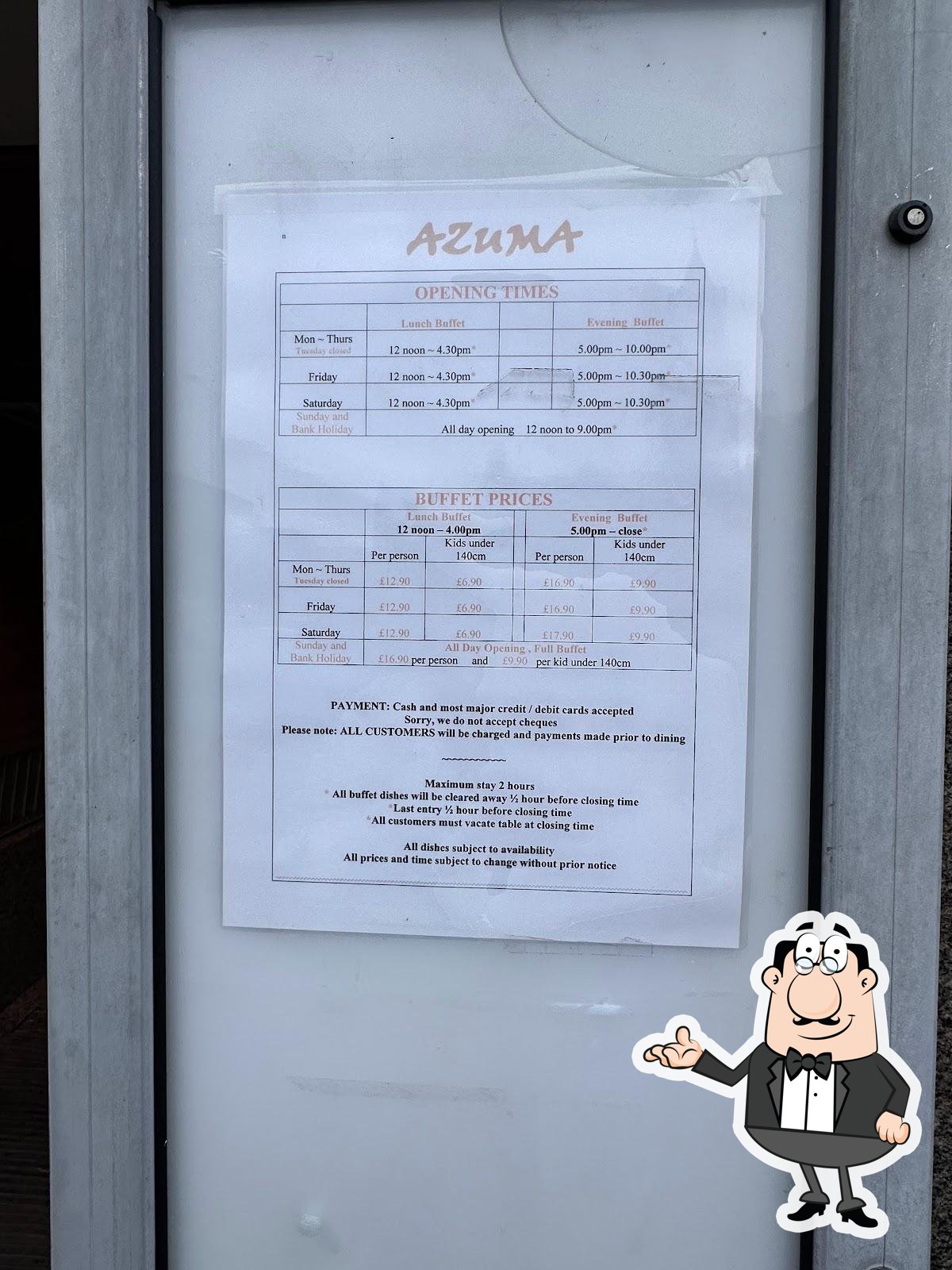 Azuma Buffet & Restaurant, Bradford - Restaurant menu, prices and reviews