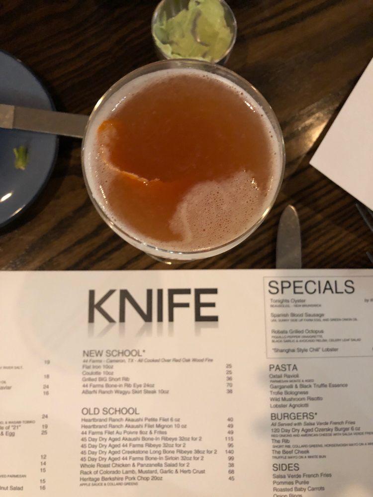 Menu at Knife Steakhouse, Plano, W Park Blvd