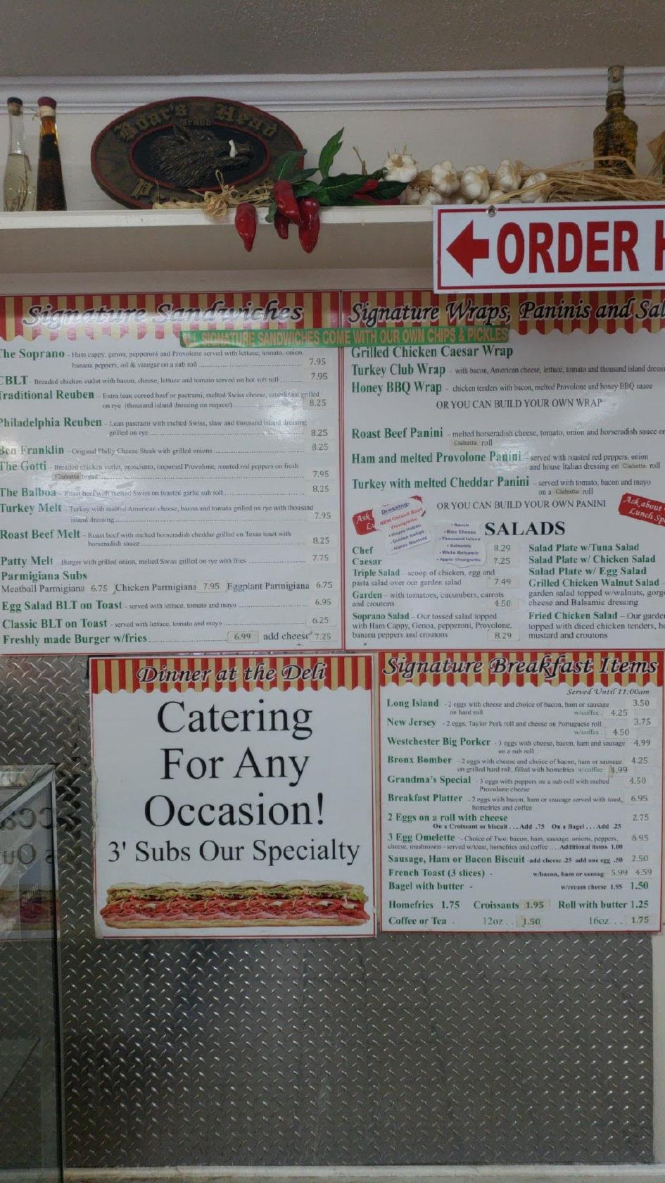 Menu at Little River Deli pizzeria, Little River, Hwy 9 E