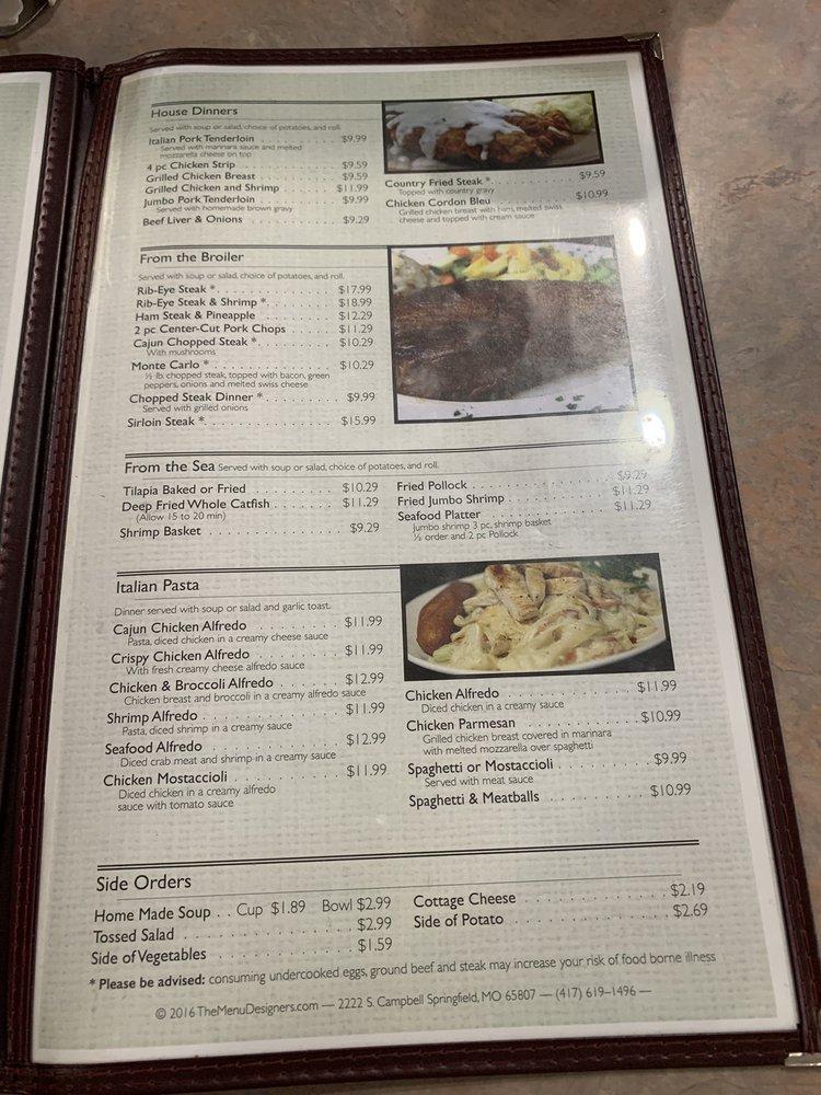Menu at The Highway Restaurant, Albia, 200 Hwy 34 E