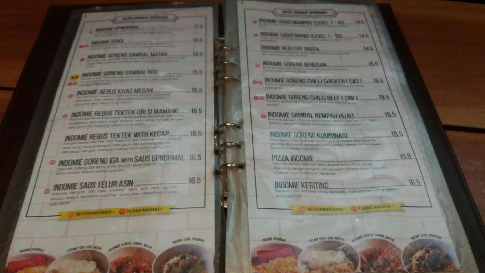 Menu at Warunk Upnormal cafe, Tangerang, Ruko 7CS Blok DF3 No. 22-23
