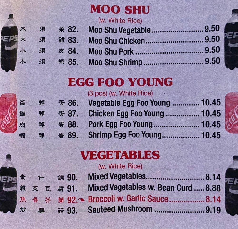 Menu at Chef Lin's To Go restaurant, Lubbock