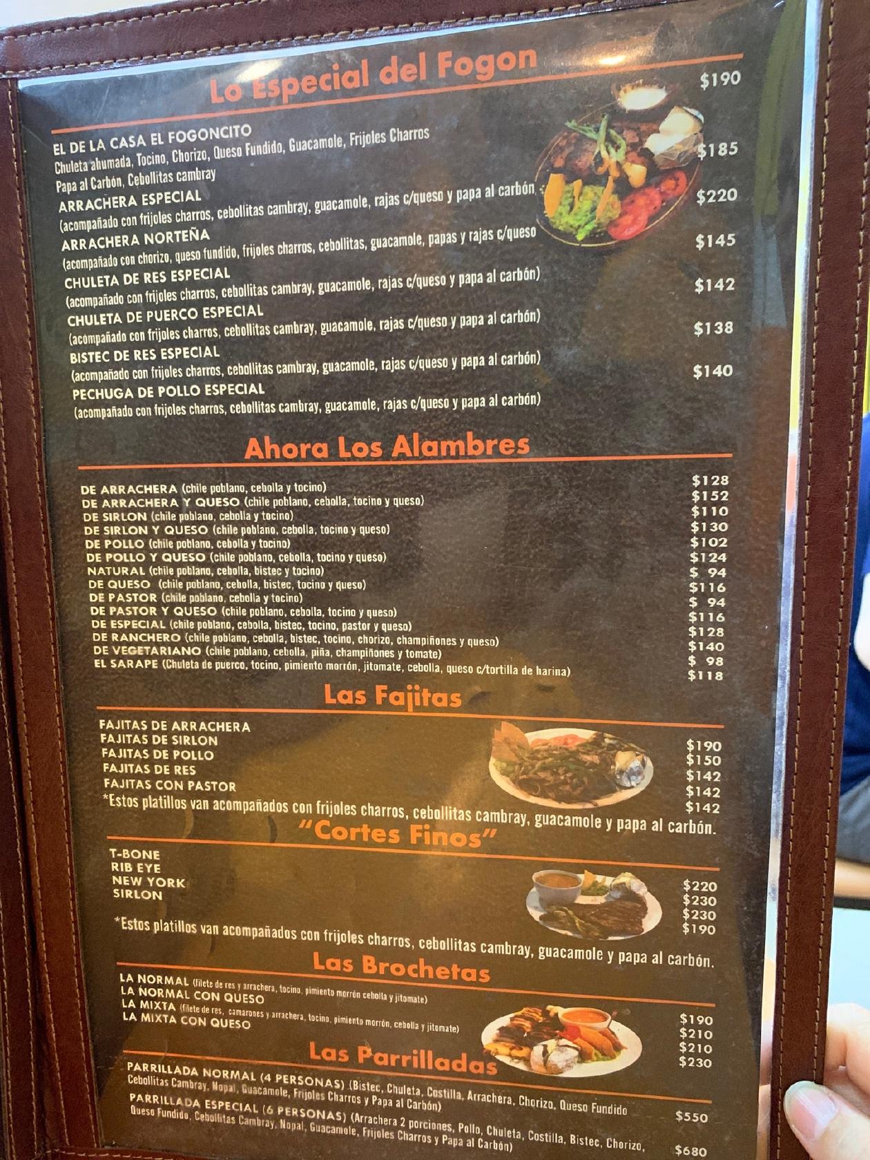 Menu at El Fogon del May y El Fogon Fiesta Jarocha restaurant, Playa ...
