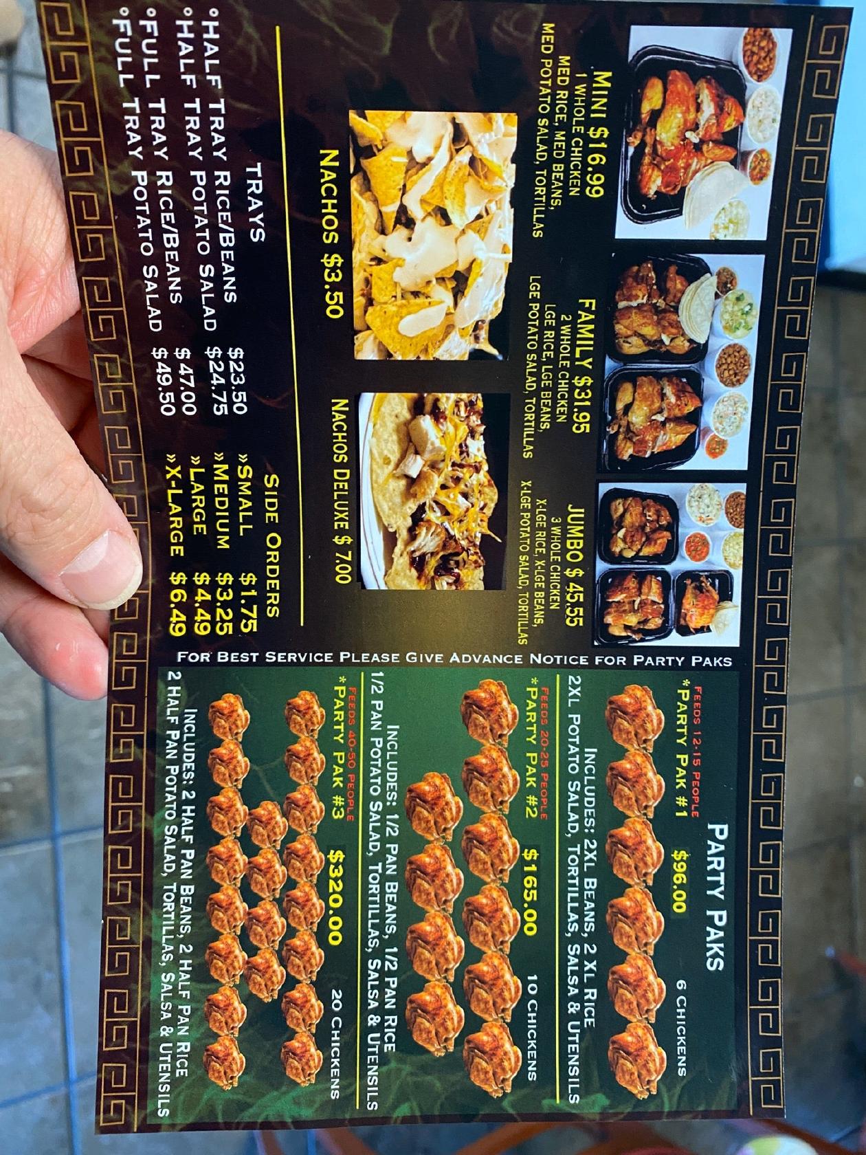 Menu at El Pollo Dorado restaurant, Rialto, 277 E Baseline Rd