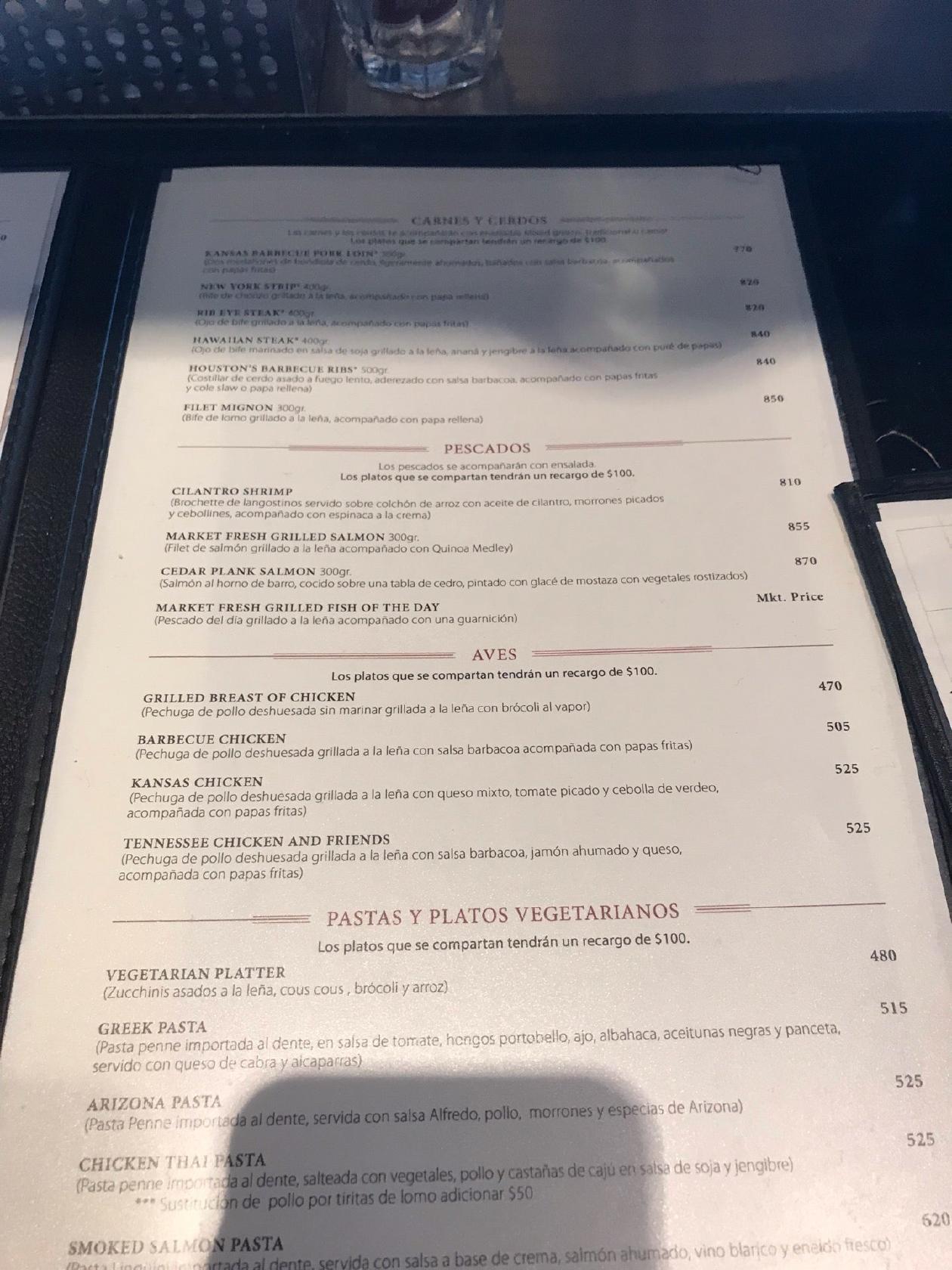 Carta de barbacoa Kansas, Vicente López, Av. del Libertador 105