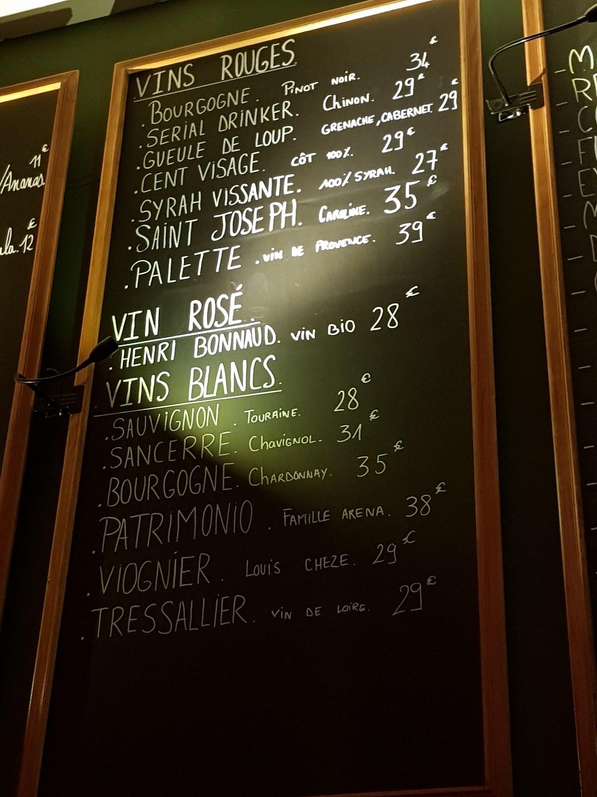 Menu au La Ruche pub et bar, Marseille