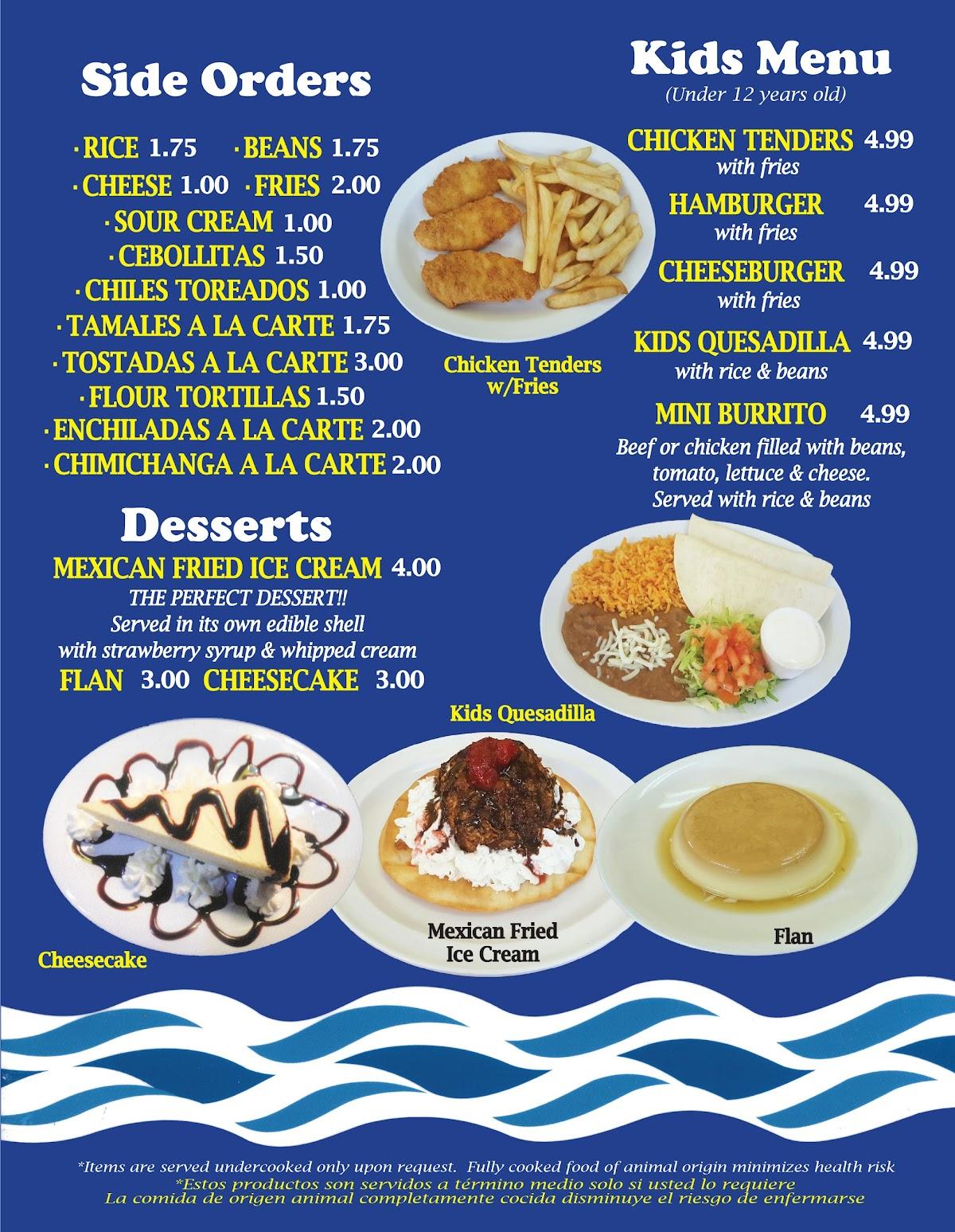 Menu at Las Brisa's pub & bar, Sheboygan