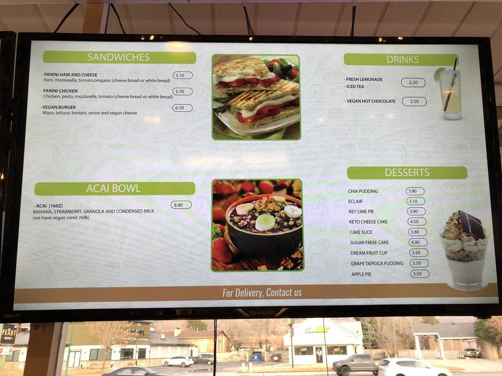 Menu at Nutri Taste Bakery, Orem