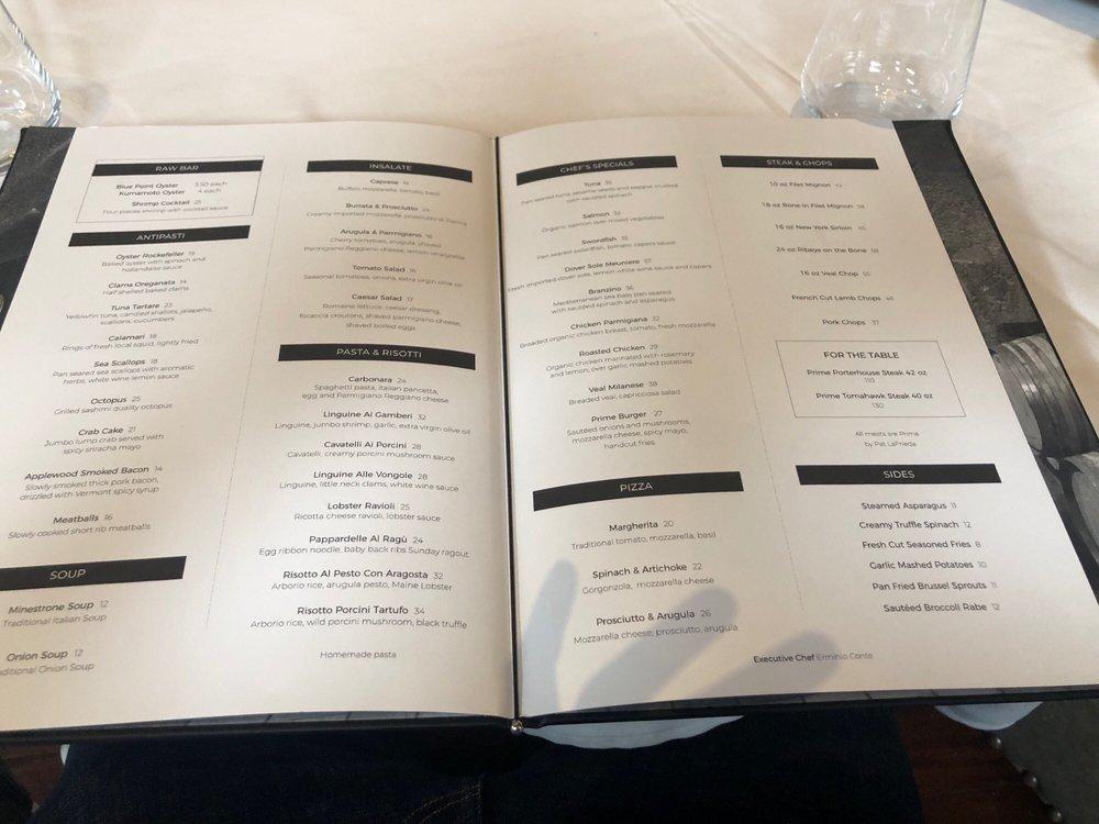 Menu at PRIME 1024 steakhouse, Roslyn