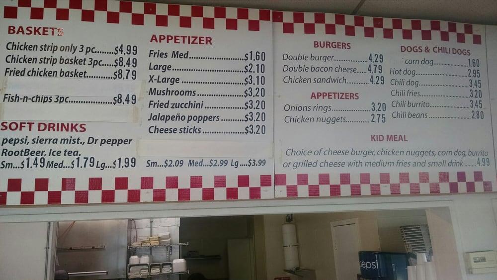 Menu at Super Burger Drive-in restaurant, Gilroy