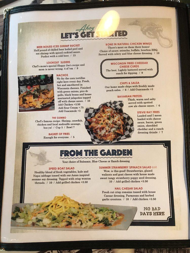 Menu at Lake Lawn Resort pub & bar, Delavan, Geneva St