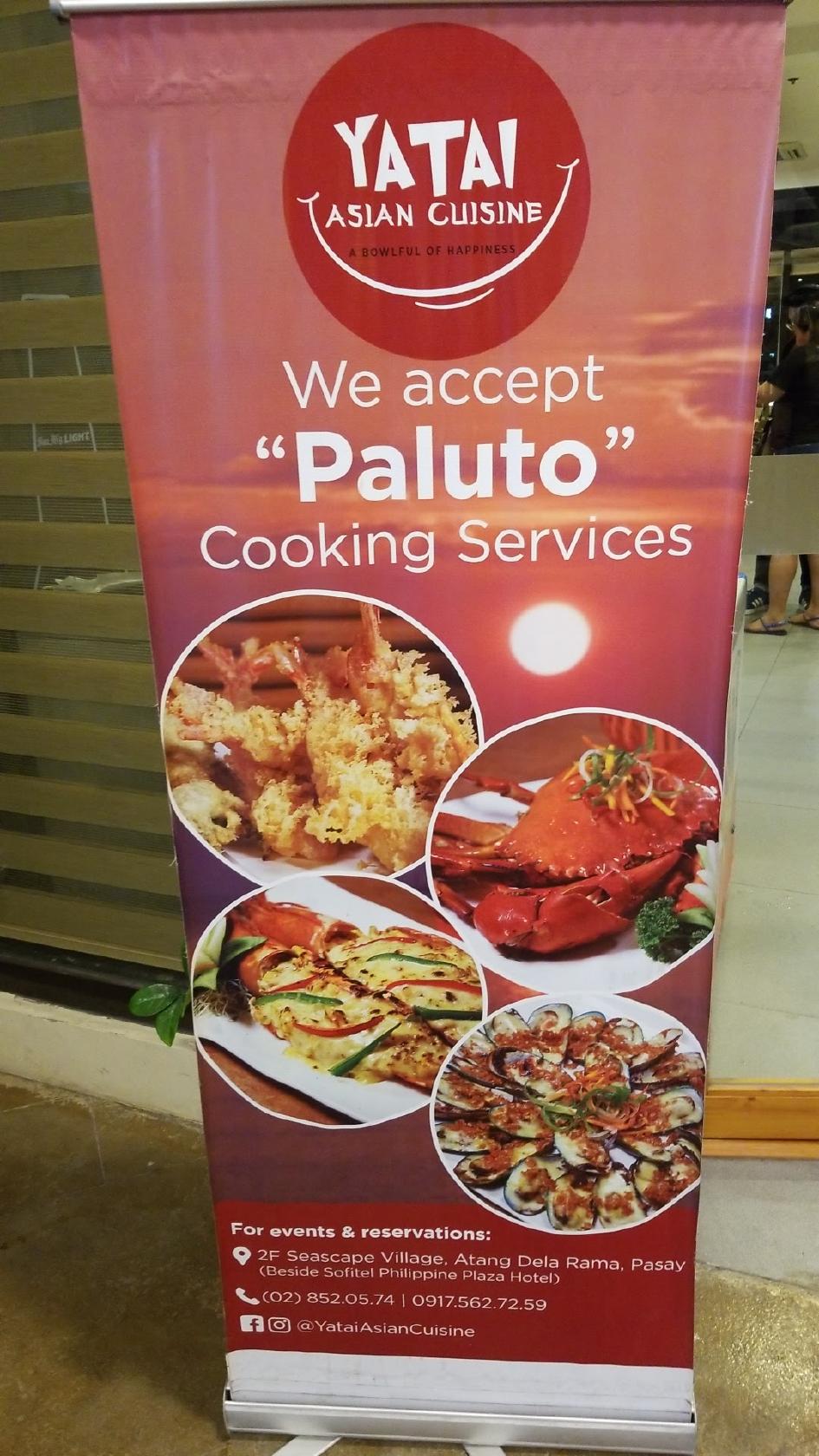 Menu at Yatai Asian Cuisine restaurant, Pasay