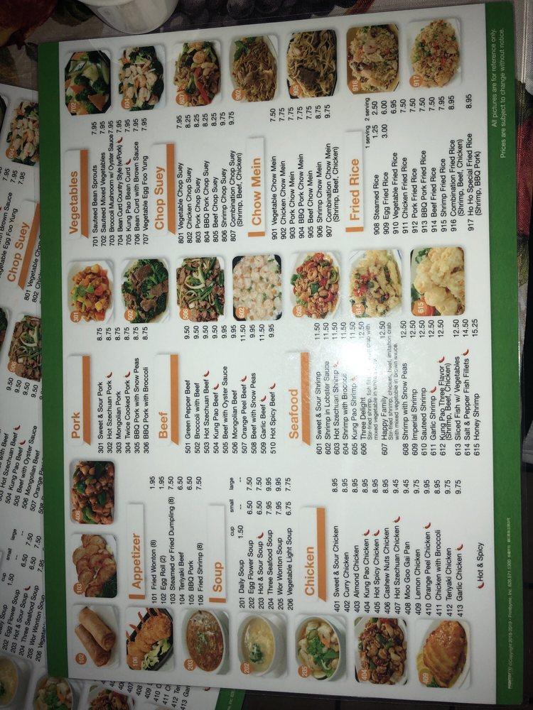 Menu at Ho Ho China restaurant, Norwalk, Rosecrans Ave