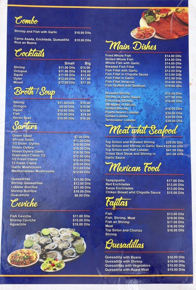 Menu at le queen pub & bar, Ensenada