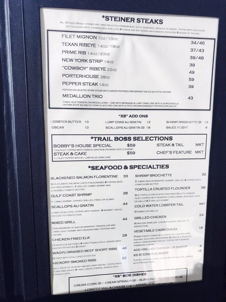 Menu at Steiner Ranch Steakhouse, Austin, Steiner Ranch Blvd