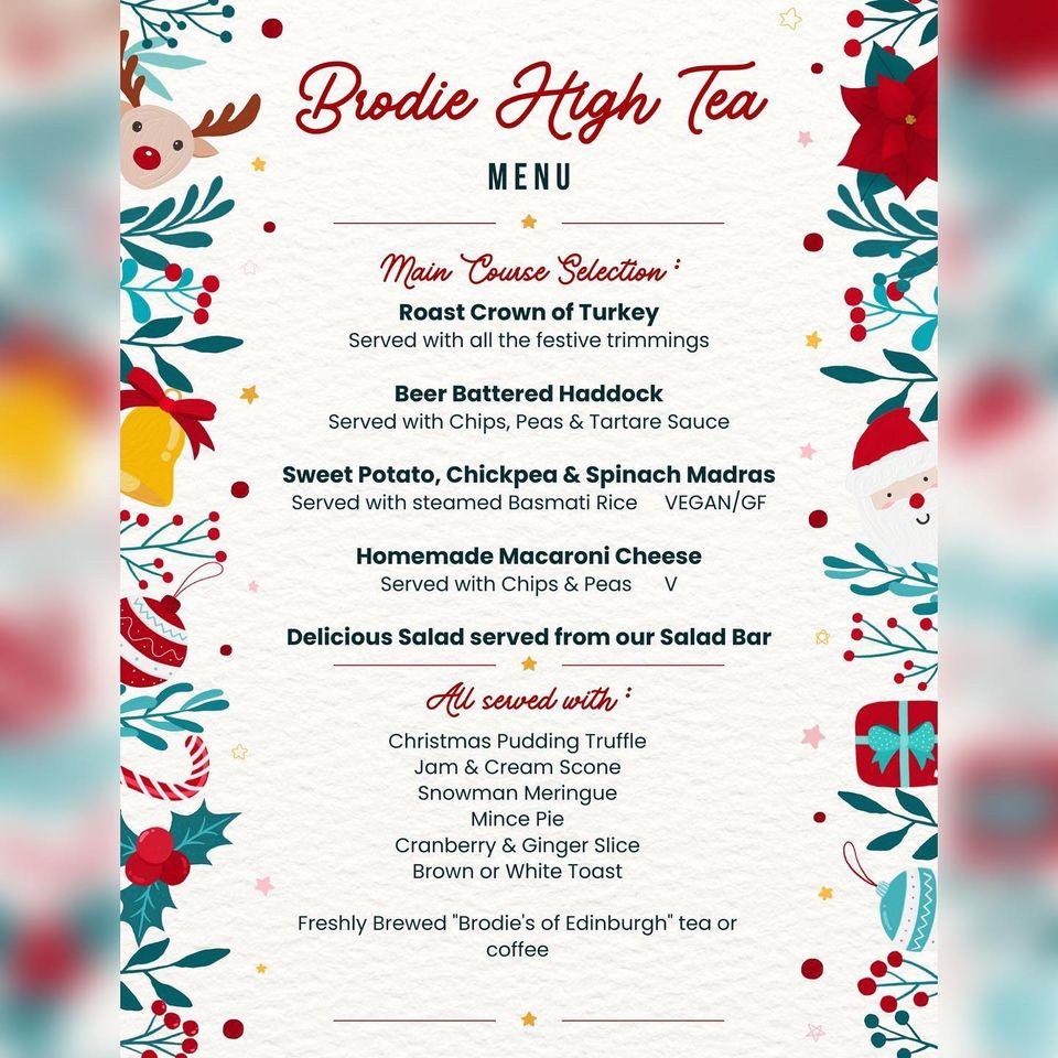 Menu at Brodie Countryfare restaurant, Brodie