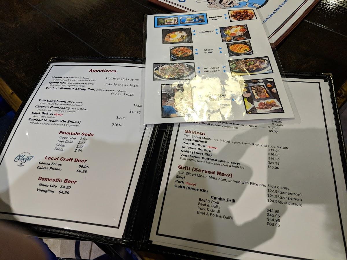 Menu at Charlie's Bulgogi BBQ, Sarasota