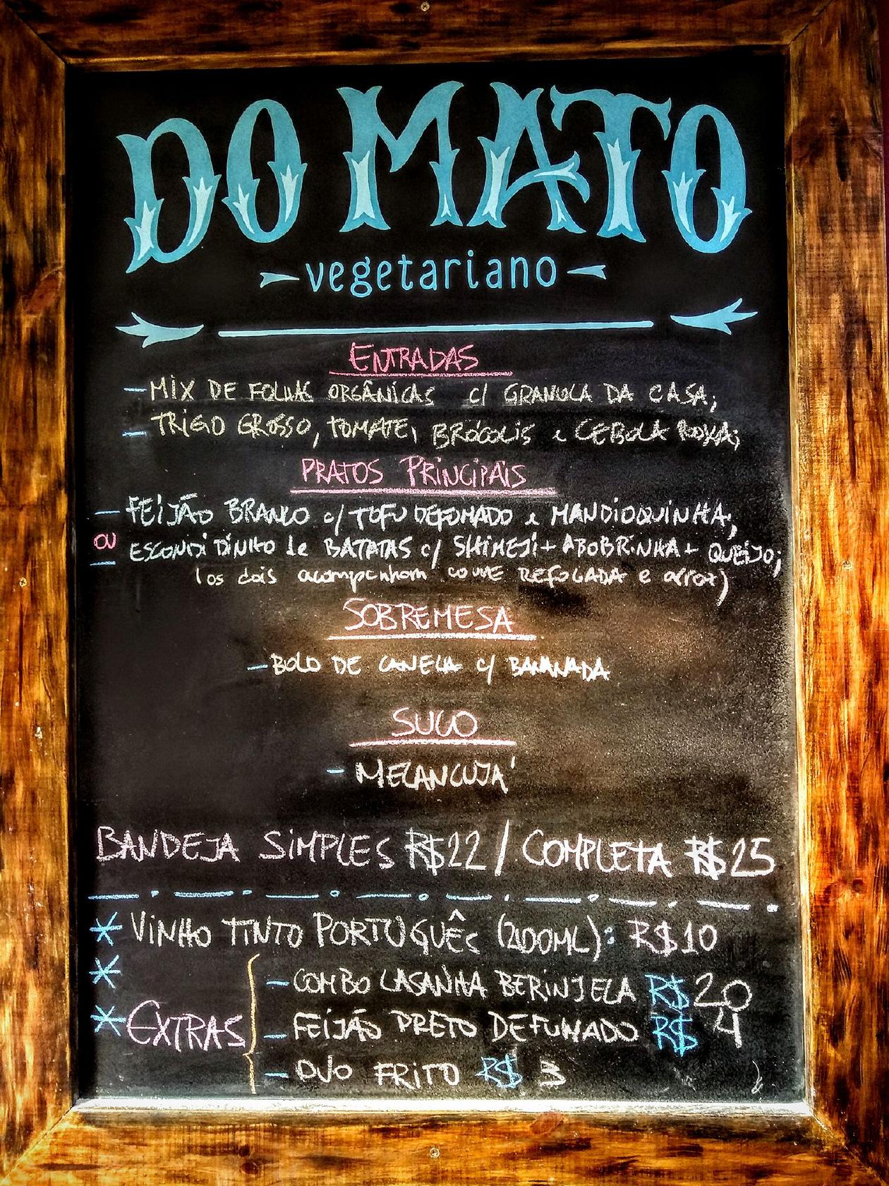 Menu em Do Mato Vegetariano restaurante, Botucatu, R. Dr. Cardoso de ...