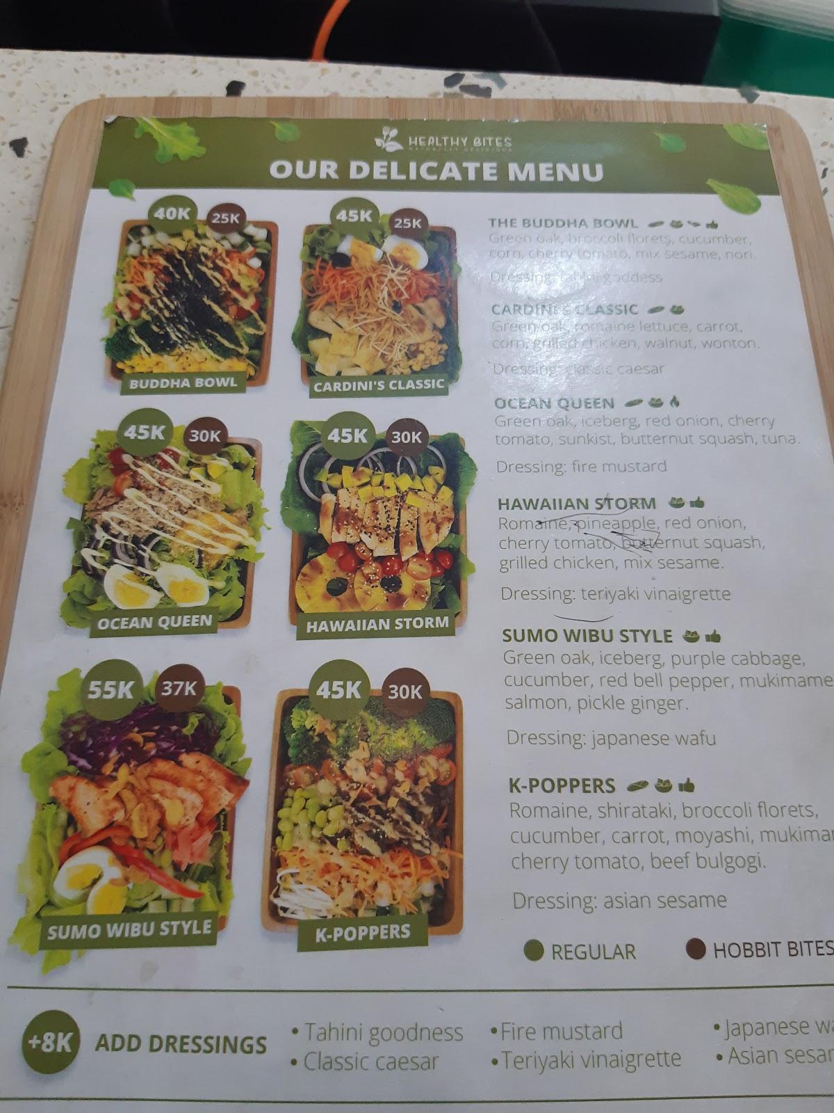 Menu at Healthy Bites Jogja City Mall restaurant, Sendangadi