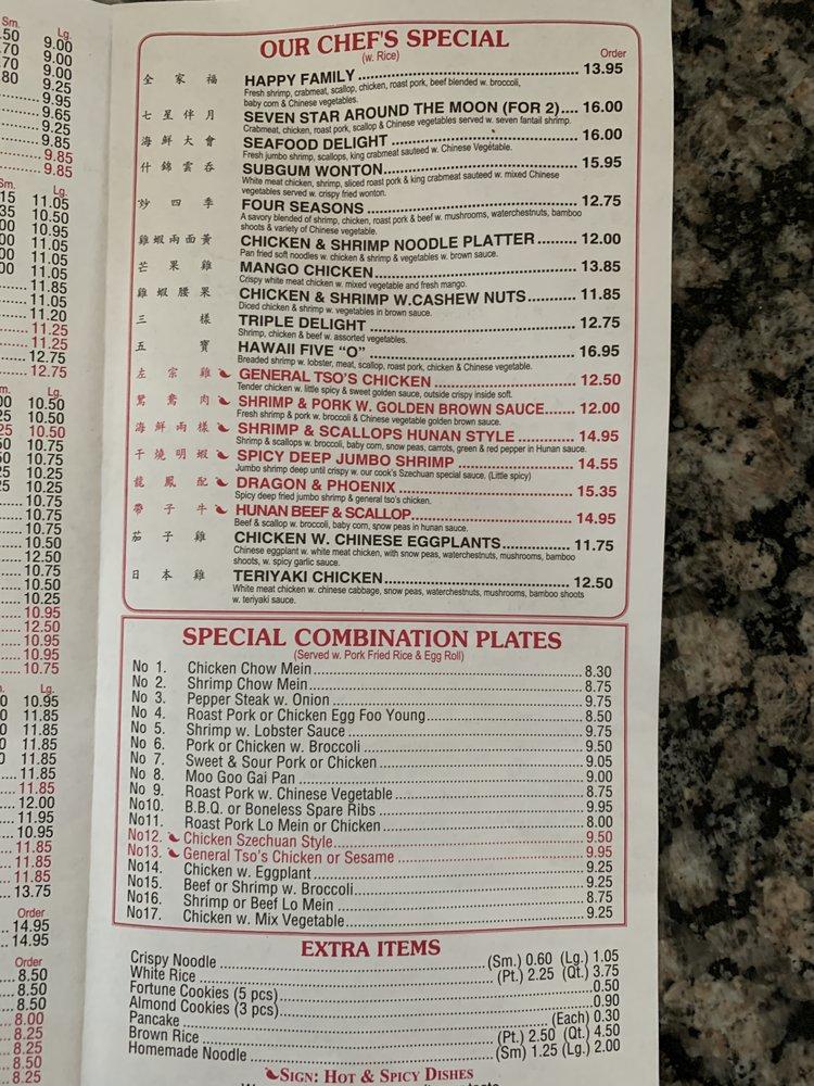Menu at Hunan Wok restaurant, Sparta Township, 191 Woodport Rd # 5