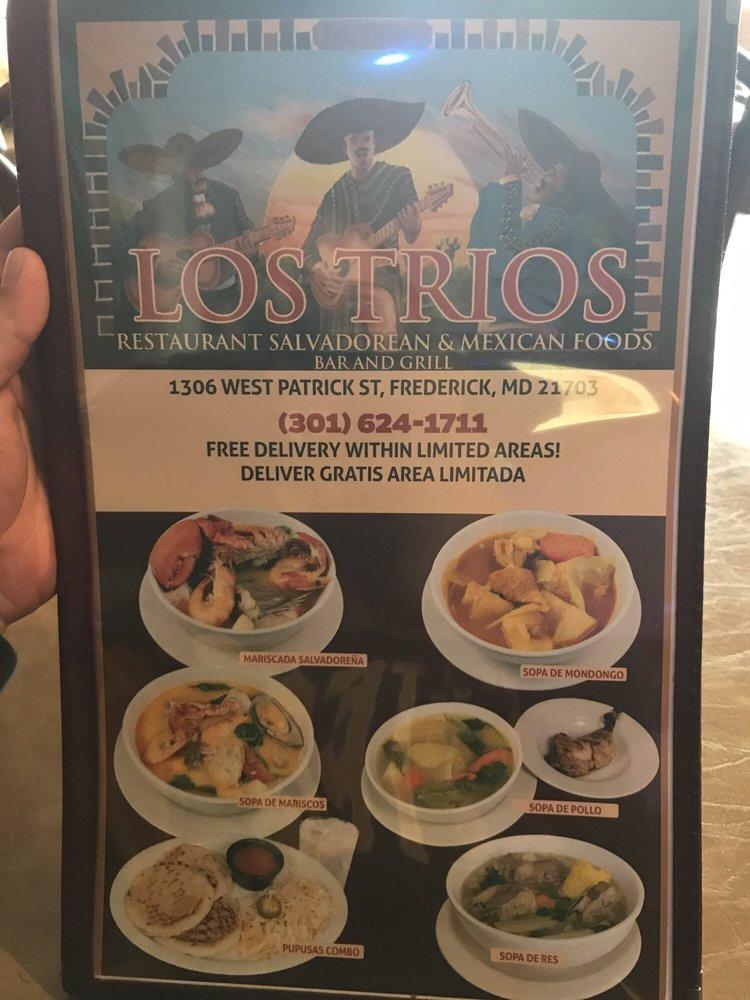 Menu at Los Trios restaurant, Frederick, W Patrick St Ste 14